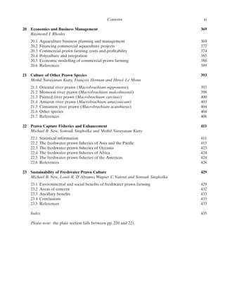 Freshwater Prawn Culture The Farming Of Macrobrachium Rosenbergii ...