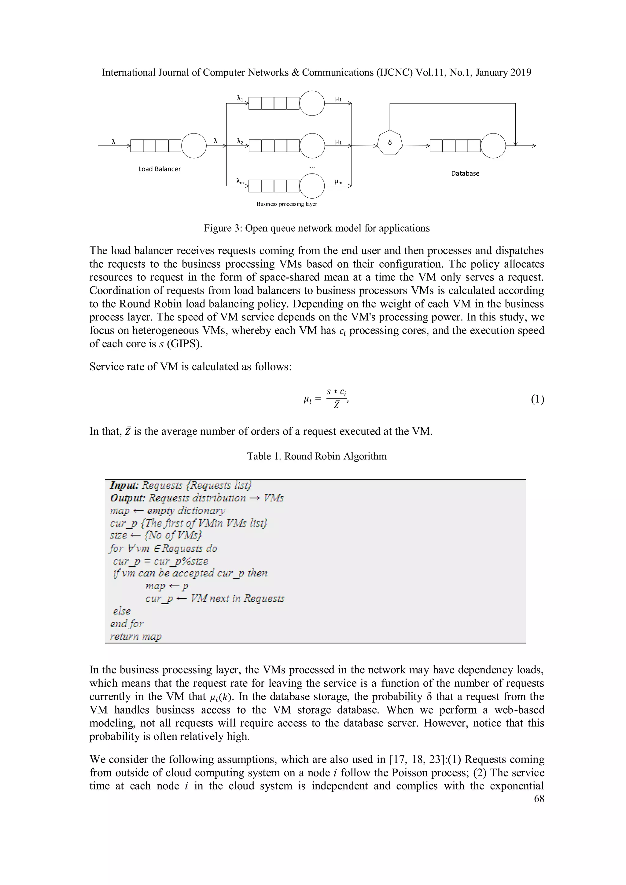 AN OPEN JACKSON NETWORK MODEL FOR HETEROGENEOUS INFRASTRUCTURE AS A ...