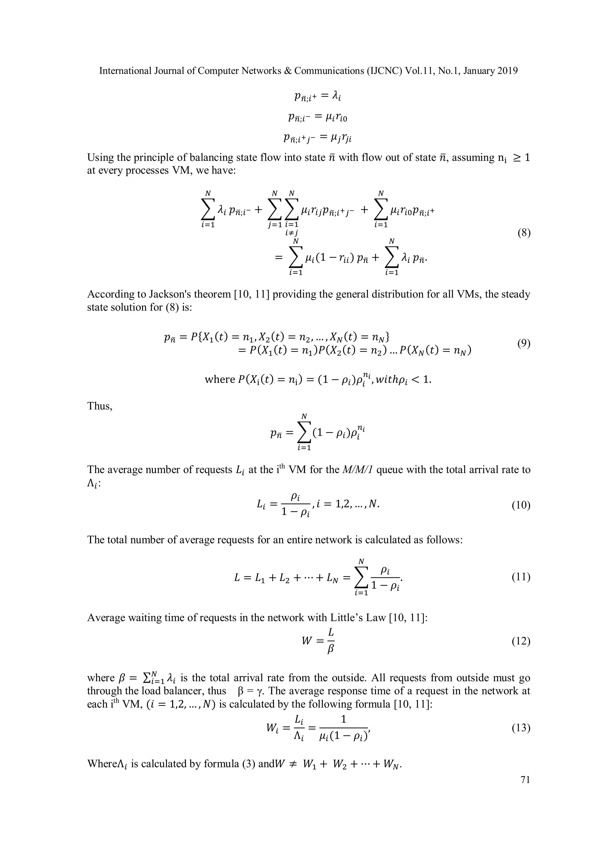 AN OPEN JACKSON NETWORK MODEL FOR HETEROGENEOUS INFRASTRUCTURE AS A ...