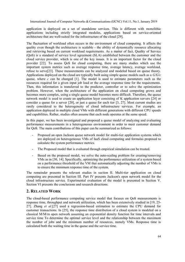 AN OPEN JACKSON NETWORK MODEL FOR HETEROGENEOUS INFRASTRUCTURE AS A ...