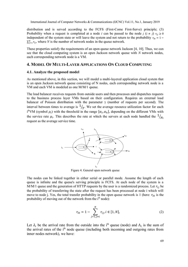 AN OPEN JACKSON NETWORK MODEL FOR HETEROGENEOUS INFRASTRUCTURE AS A ...