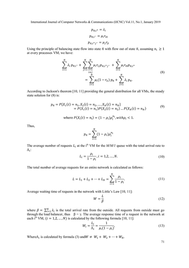 AN OPEN JACKSON NETWORK MODEL FOR HETEROGENEOUS INFRASTRUCTURE AS A SERVICE ON CLOUD COMPUTING | PDF