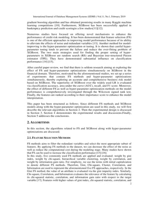 A Xgboost Risk Model Via Feature Selection and Bayesian Hyper-Parameter Optimization | PDF