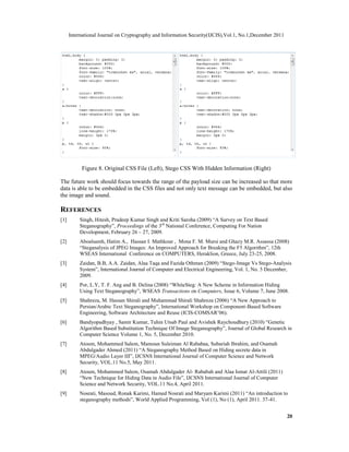 Information Hiding in CSS: A Secure Scheme Text-Steganography Using Public Key Cryptosystem ...