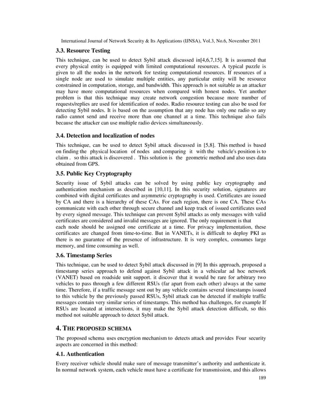 EFFICIENT DETECTION OF SYBIL ATTACK BASED ON CRYPTOGRAPHY IN VANET | PDF | Information and ...