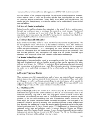 TECHNIQUES AND TOOLS FOR FORENSIC INVESTIGATION OF E-MAIL | PDF