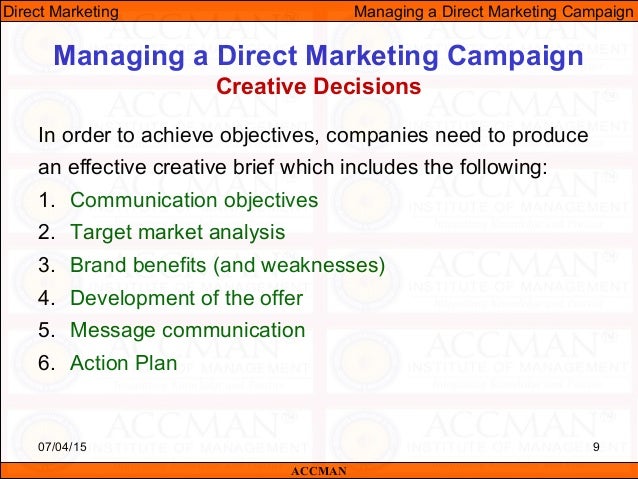 11 & 12.managing direct marketing campaign