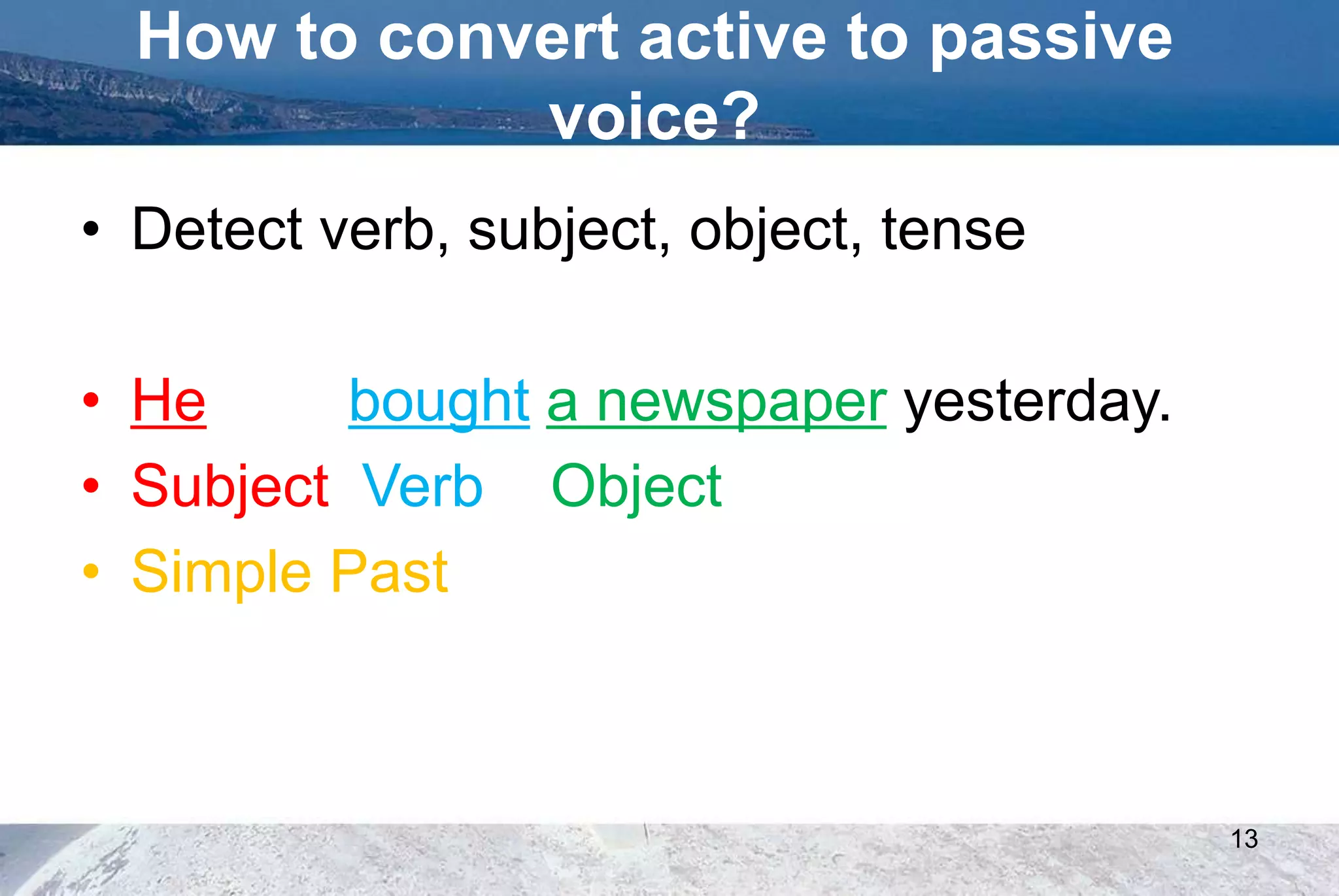 11, 12. active voice, passive voice | PPT