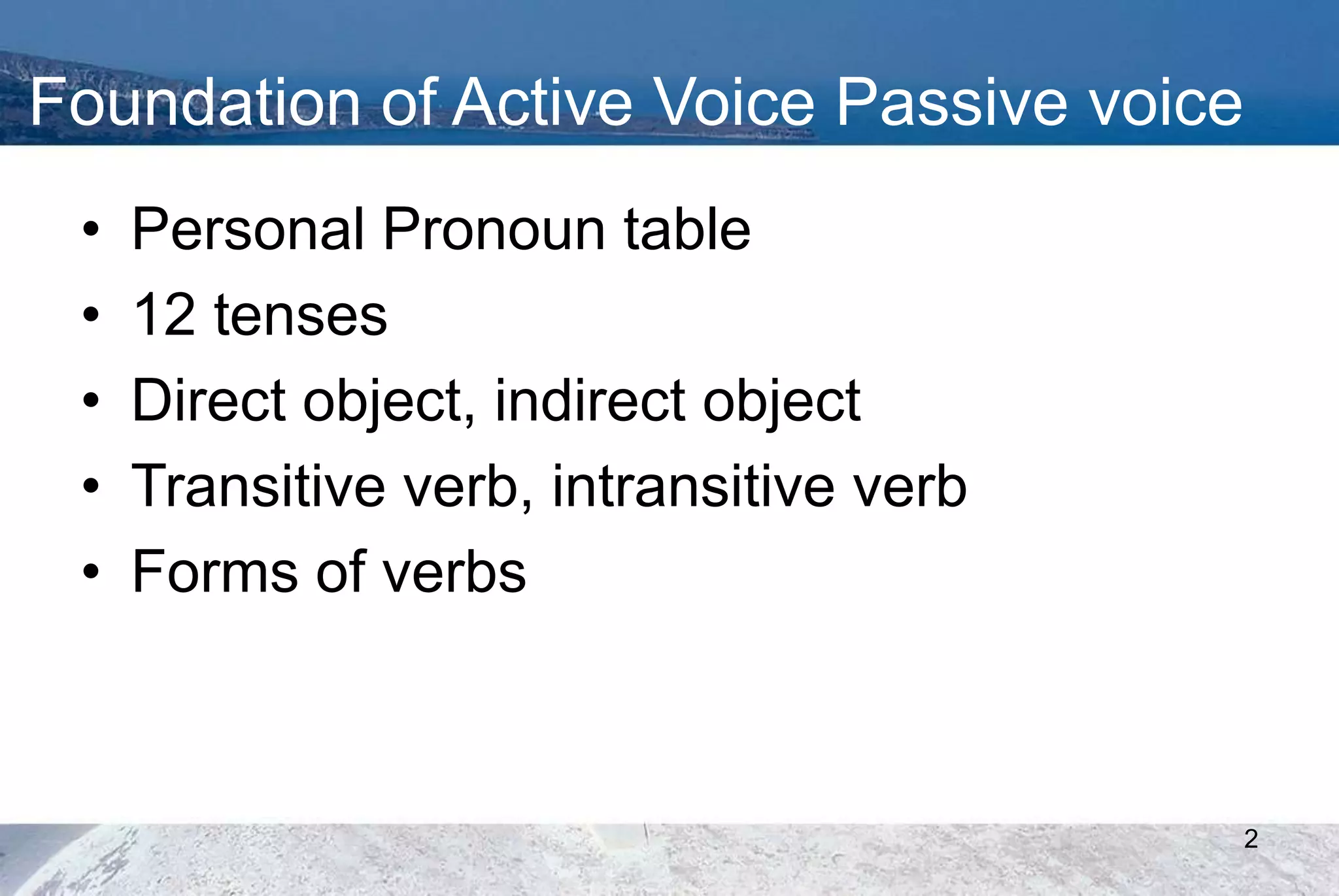 11, 12. active voice, passive voice | PPT