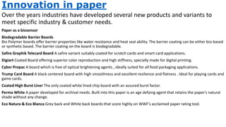 PAPER INDUSTRY : IN INDIA AND WORLDWIDE | PPTX