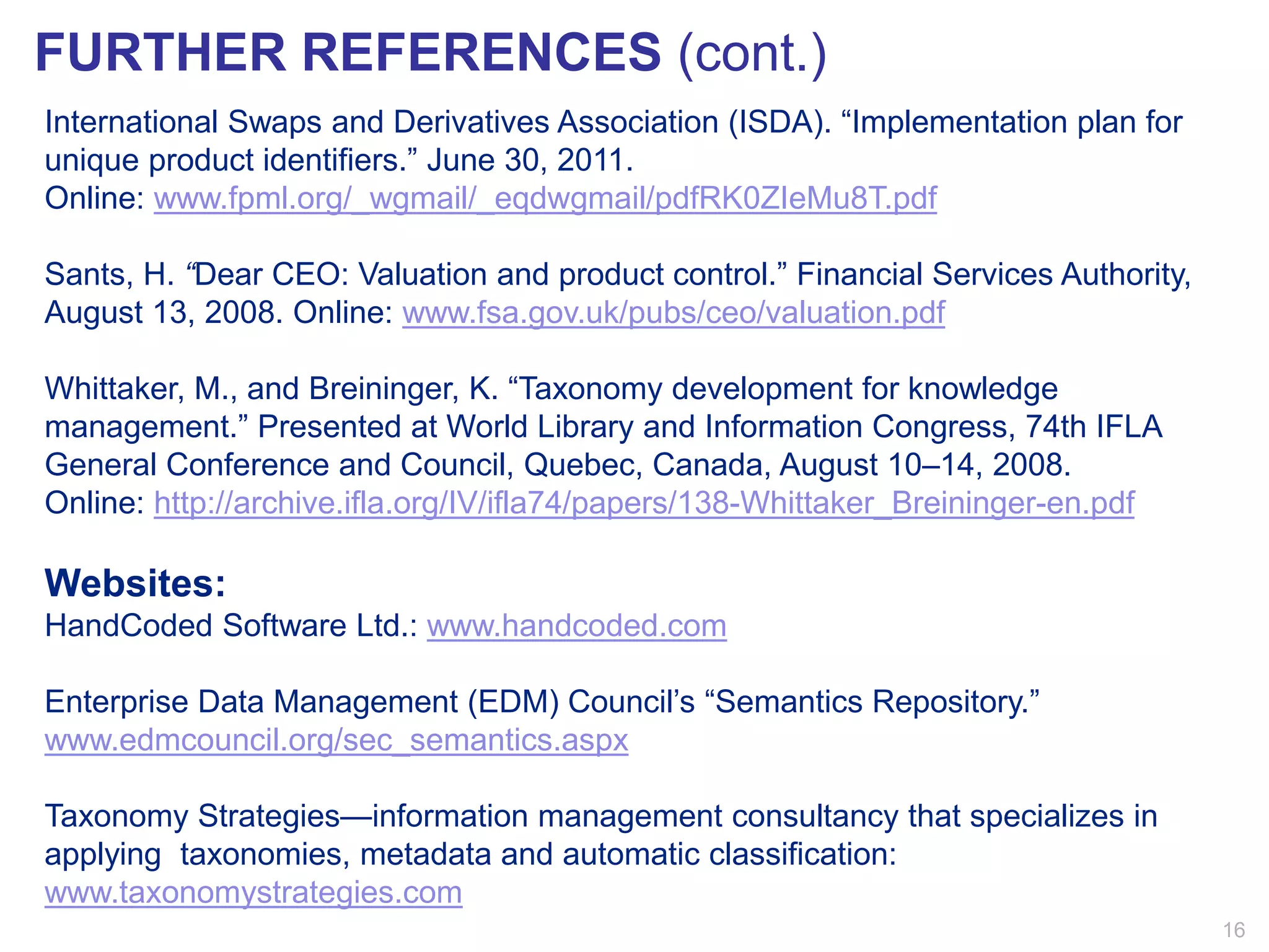 Product Taxonomy & Model Risk Management: 'Putting the Beans back into ...