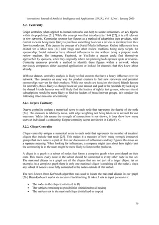 NOVEL MACHINE LEARNING ALGORITHMS FOR CENTRALITY AND CLIQUES DETECTION IN YOUTUBE SOCIAL ...