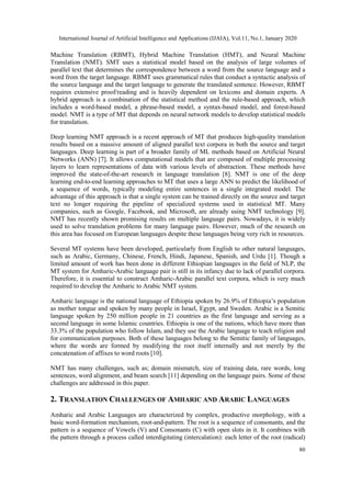 CONSTRUCTION OF AMHARIC-ARABIC PARALLEL TEXT CORPUS FOR NEURAL MACHINE ...