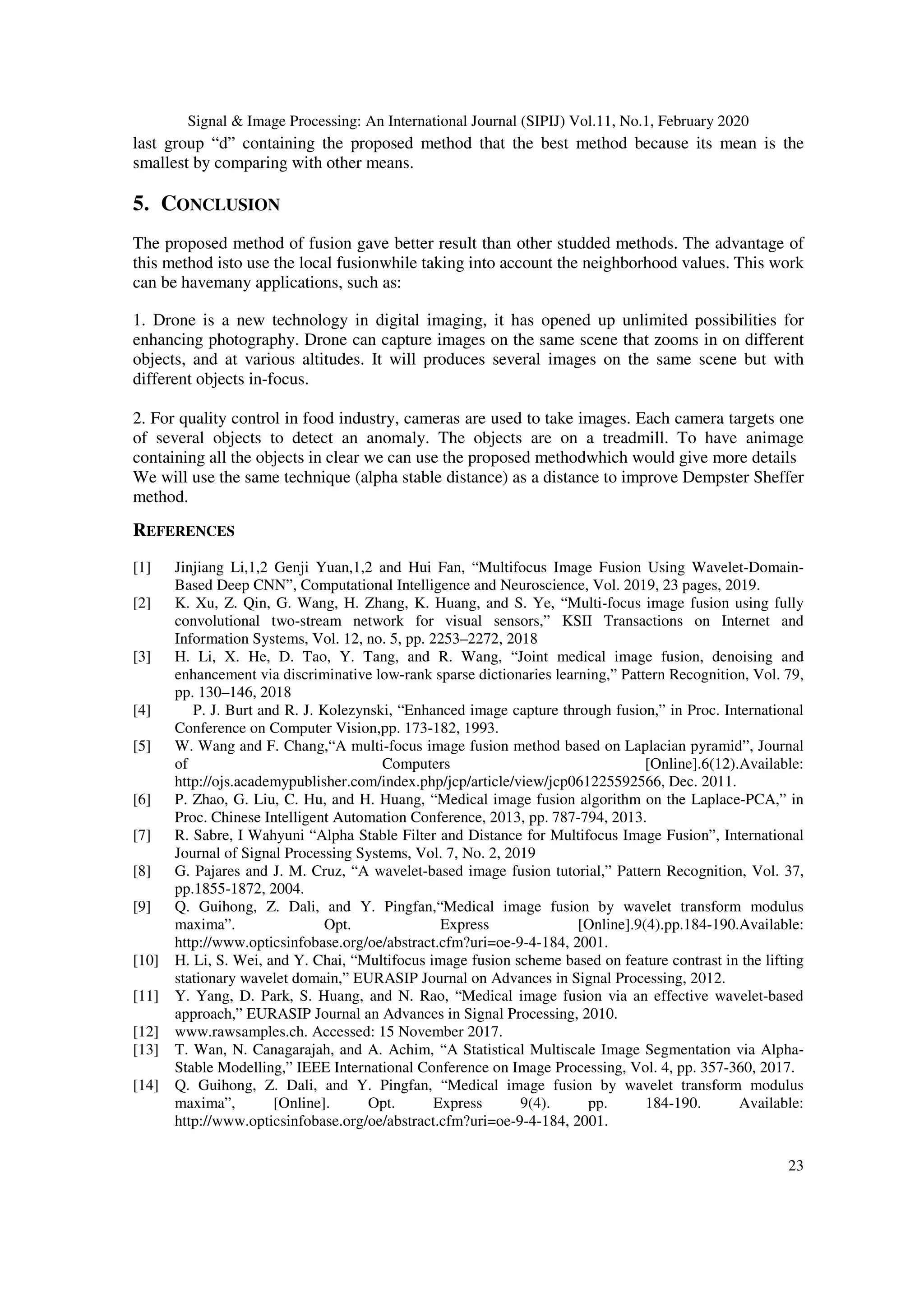 WAVELET DECOMPOSITION AND ALPHA STABLE FUSION | PDF