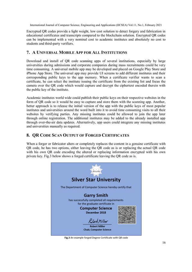 Preventing Forged and Fabricated Academic Credentials using ...