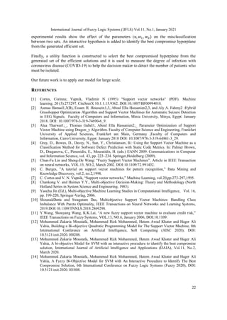 A FUZZY INTERACTIVE BI-OBJECTIVE MODEL FOR SVM TO IDENTIFY THE BEST ...