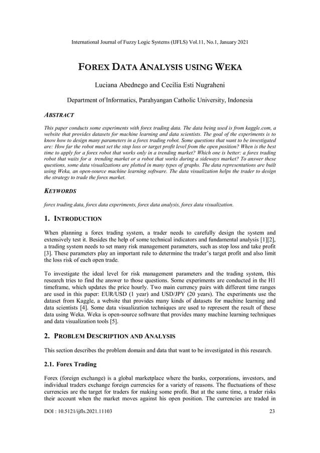 Forex Data Analysis using Weka | PDF