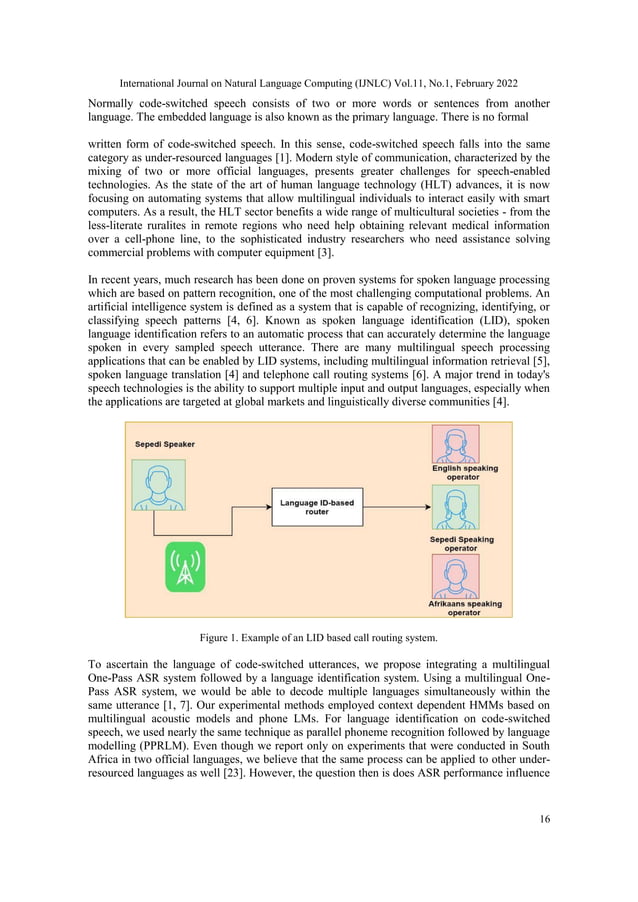 Integration of Phonotactic Features for Language Identification on Code-Switched Speech | PDF