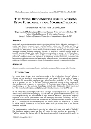 Thelxinoë: Recognizing Human Emotions Using Pupillometry and Machine Learning | PDF