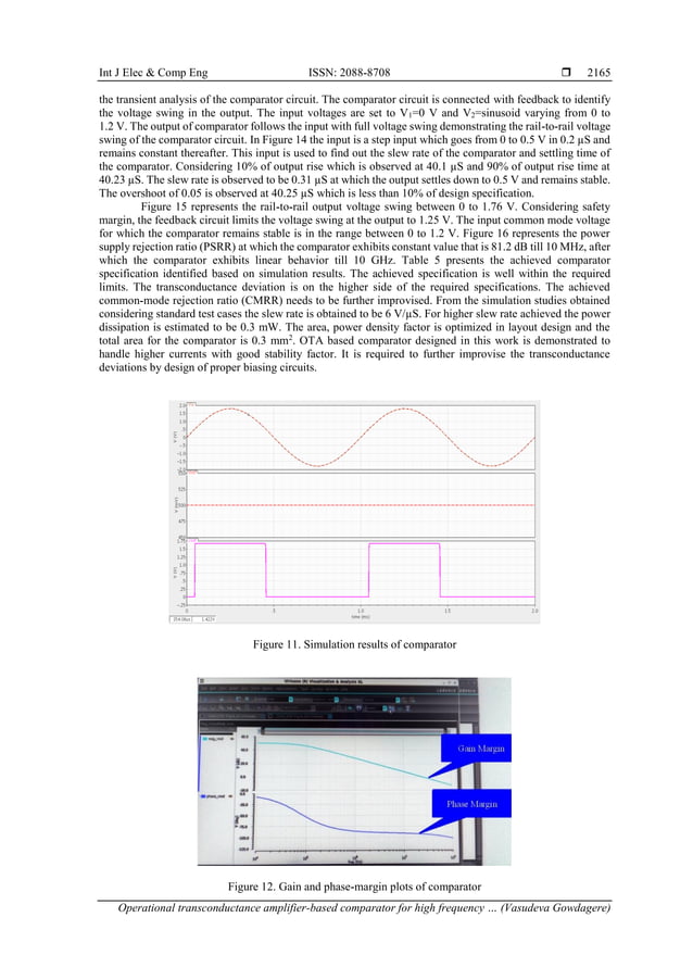 Operational transconductance amplifier-based comparator for high frequency applications using 22 ...