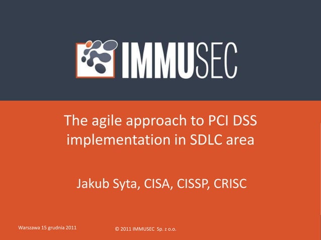 1112 agile approach to pci dss development | PPT