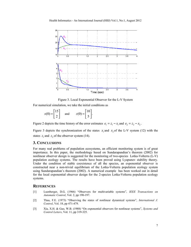 NONLINEAR OBSERVER DESIGN FOR L-V SYSTEM | PDF