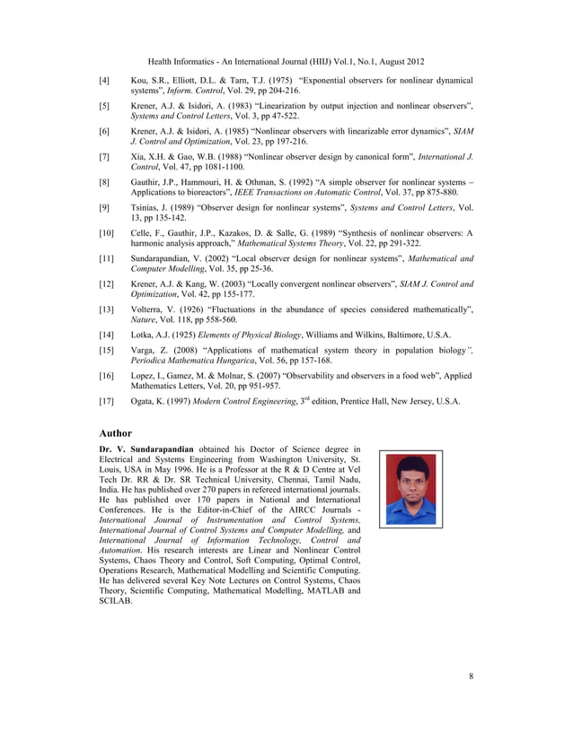 NONLINEAR OBSERVER DESIGN FOR L-V SYSTEM | PDF