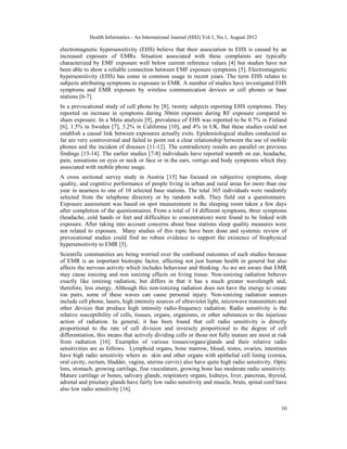 POSSIBLE ELECTROMAGNETIC HYPERSENSITIVITY AMONG CELLULAR PHONE USERS IN ...