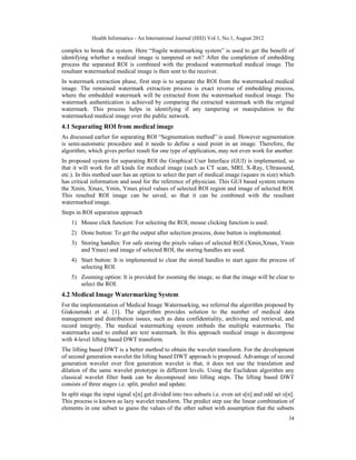 MEDICAL IMAGES AUTHENTICATION THROUGH WATERMARKING PRESERVING ROI | PDF