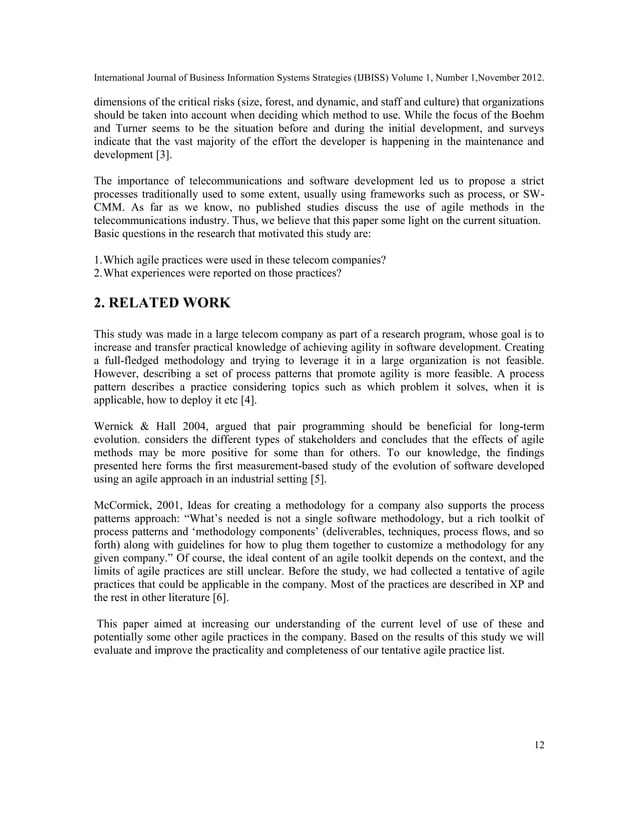 EMPIRICAL STUDY OF THE EVOLUTION OF AGILE-DEVELOPED SOFTWARE SYSTEM IN JORDANIAN'S TELECOM | PDF