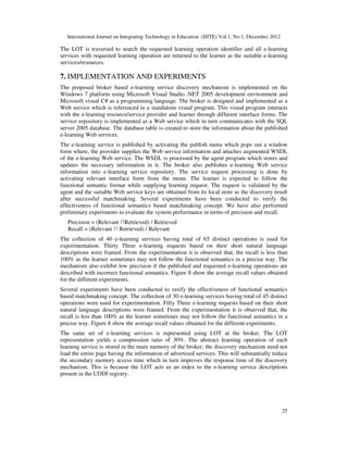 FUNCTIONAL SEMANTICS AWARE BROKER BASED ARCHITECTURE FOR E-LEARNING WEB SERVICES | PDF