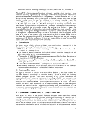 FUNCTIONAL SEMANTICS AWARE BROKER BASED ARCHITECTURE FOR E-LEARNING WEB SERVICES | PDF