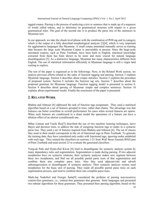 PARSING OF MYANMAR SENTENCES WITH FUNCTION TAGGING | PDF