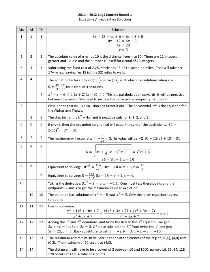 Log 1 Round 1 questions and answers