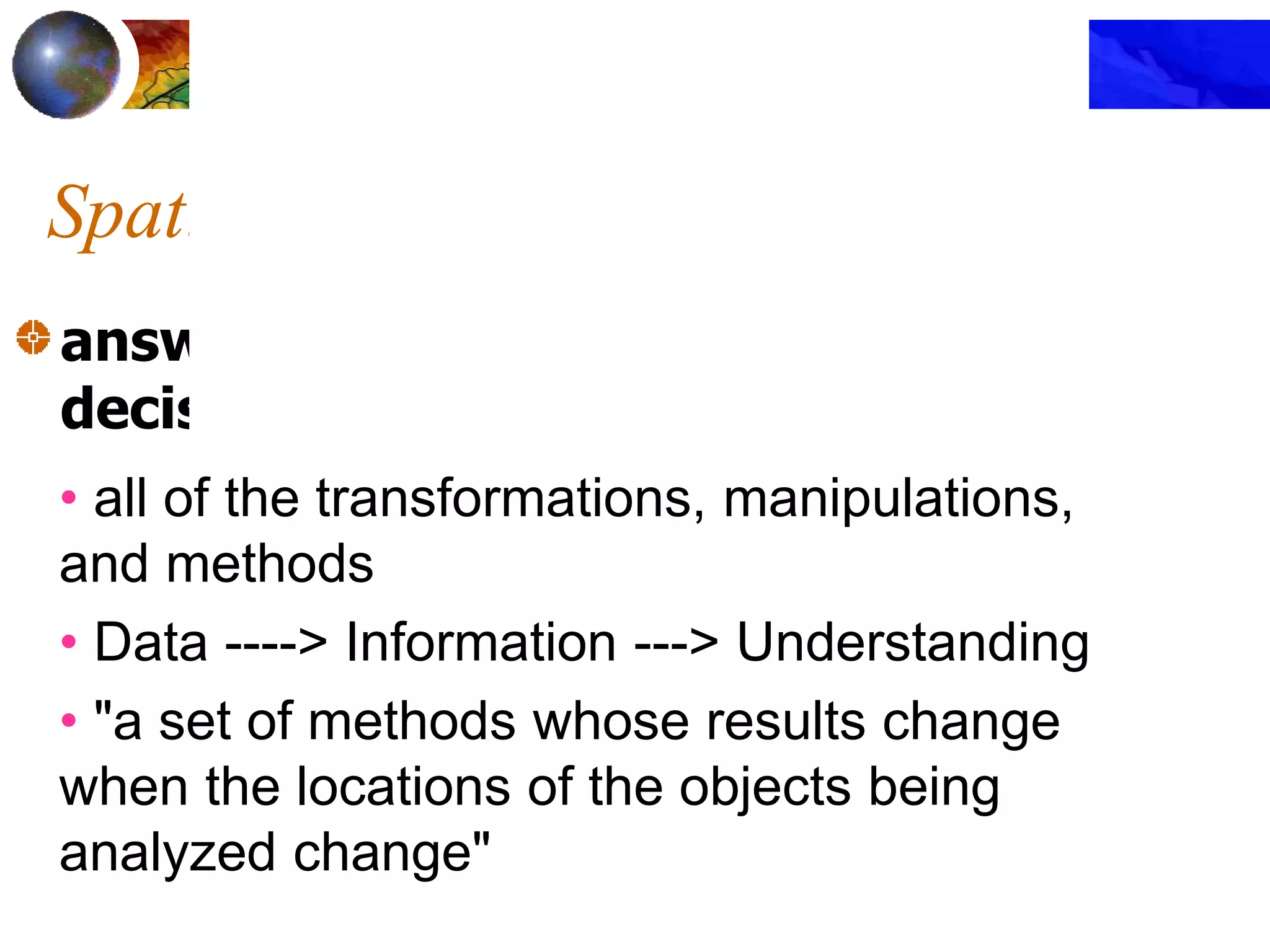 spatial analysis | PPT
