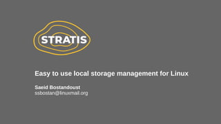 Stratis Storage Management | PDF