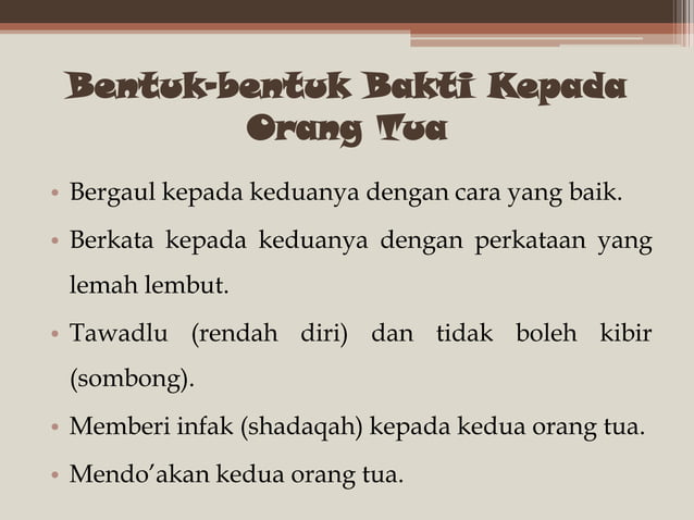 BIDANG PRIBADI SOSIAL (Berbakti Kepada Orangtua | PPTX