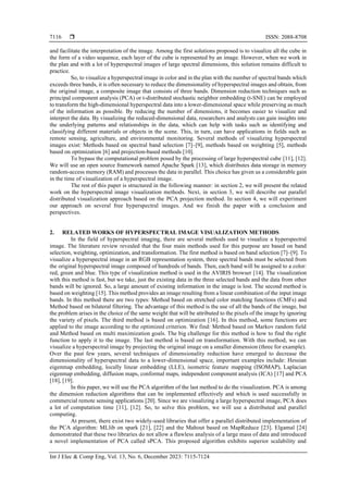 Visualization of hyperspectral images on parallel and distributed platform: Apache Spark | PDF