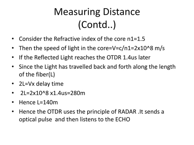 Optical Time Domain Reflector | PPT