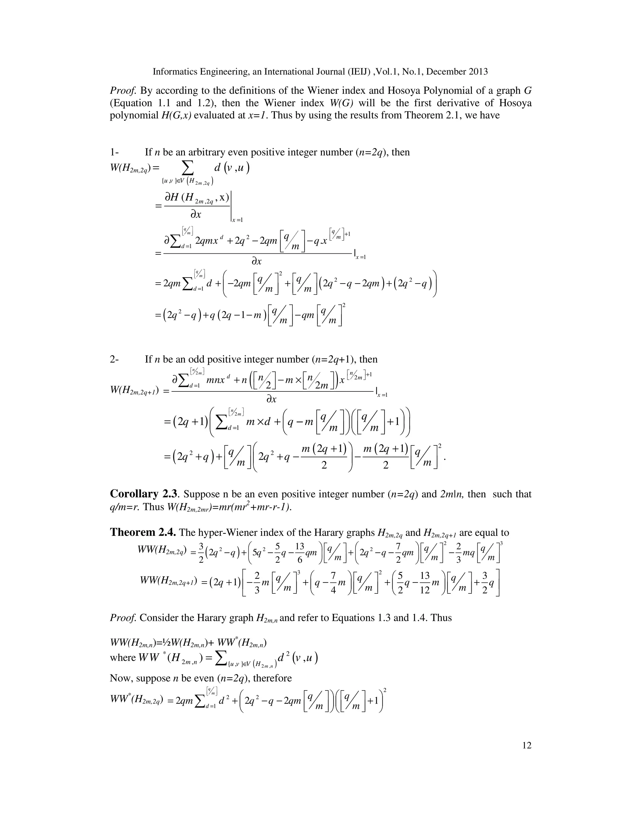 Hosoya polynomial, Wiener and Hyper-Wiener indices of some regular graphs | PDF