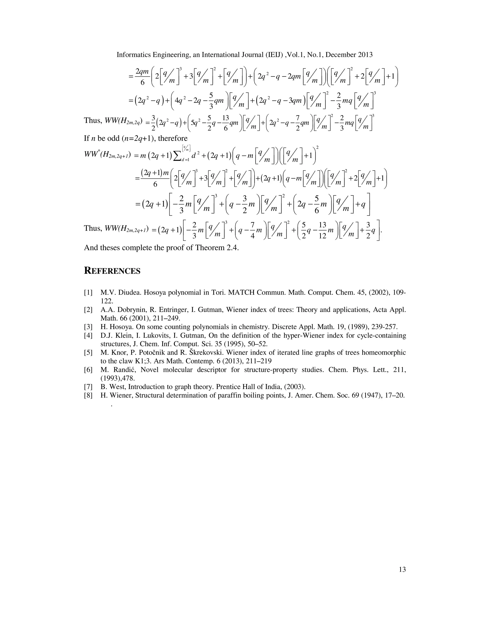 Hosoya polynomial, Wiener and Hyper-Wiener indices of some regular ...