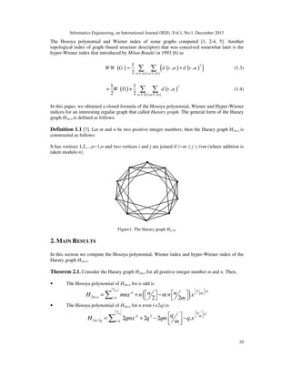 Hosoya polynomial, Wiener and Hyper-Wiener indices of some regular graphs | PDF