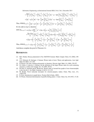 Hosoya polynomial, Wiener and Hyper-Wiener indices of some regular graphs | PDF