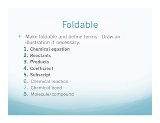 11 13 What Is A Chemical Equation | PPT