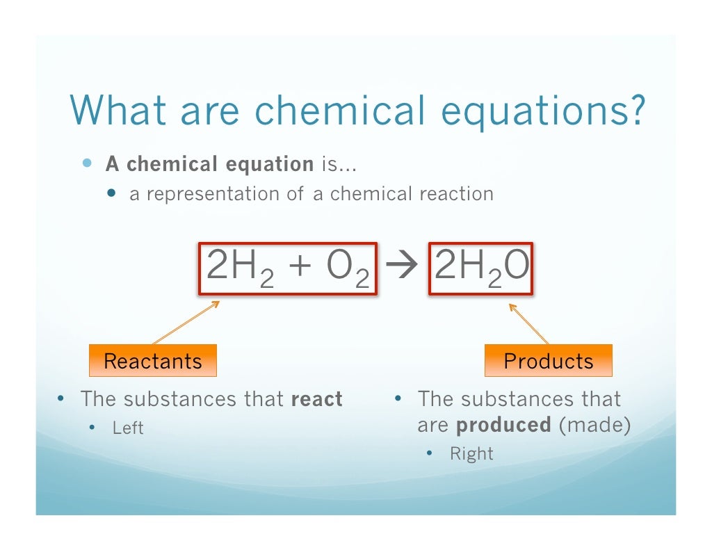 11 13 What Is A Chemical Equation