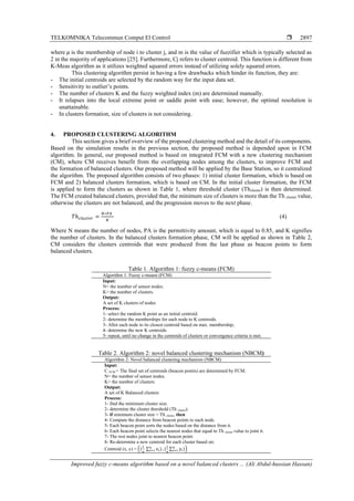 Improved fuzzy c-means algorithm based on a novel mechanism for the formation of balanced ...