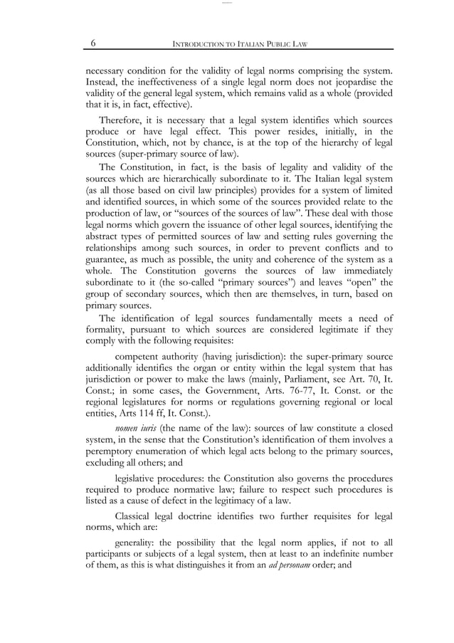 Introduction To Italian Public Law 1st Giuseppe Franco Ferrari | PDF