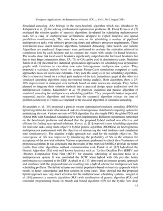 HYBRID GASA FOR BI-CRITERIA MULTIPROCESSOR TASK SCHEDULING WITH PRECEDENCE CONSTRAINTS | PDF