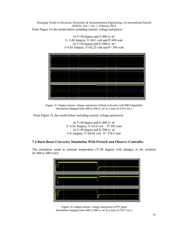 IMPLEMENTATION OF PERTURB AND OBSERVE MPPT OF PV SYSTEM WITH DIRECT CONTROL METHOD USING BUCK ...