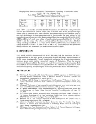 IMPLEMENTATION OF PERTURB AND OBSERVE MPPT OF PV SYSTEM WITH DIRECT CONTROL METHOD USING BUCK ...
